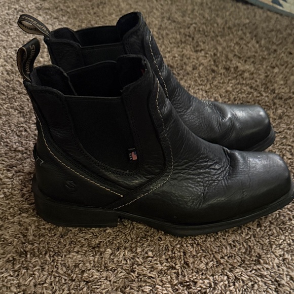 Sureway | Shoes | Mens Black Leather Ankle Boots Sureway | Poshmark